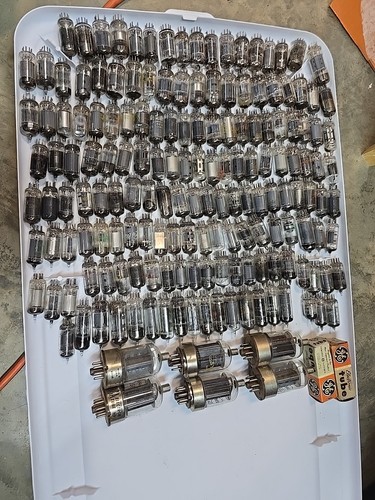Vintage Lot of 200+ Ham Radio TV Vacuum electron Tubes Untested Parts ...