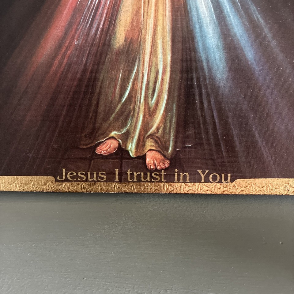 Divine Mercy Jesus, Wood Plaque, 8”x 10”Made In Italy, Wall Art | eBay