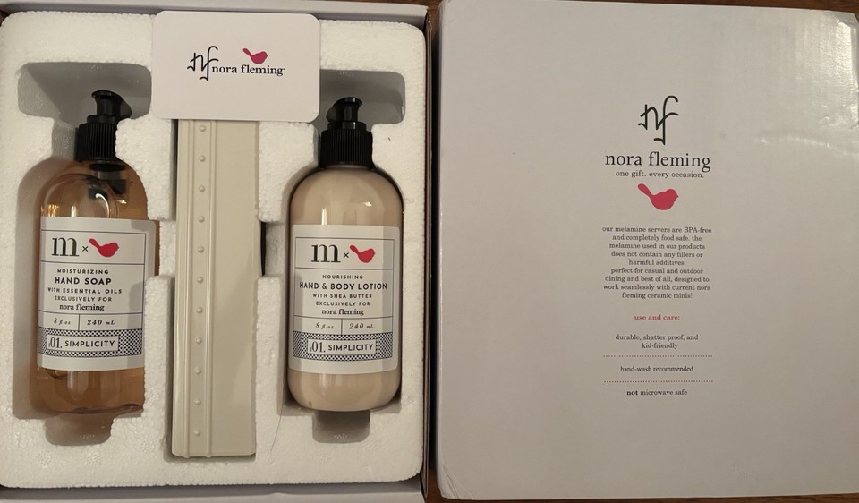 Nora Fleming RETIRED SD02 Pearl Dot Melamine Soap And Lotion Set New In ...