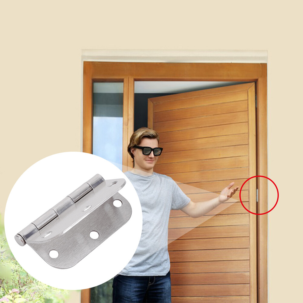 3pcs Interior Round Door Hinges Durable Iron 3.5 X 3.5 Inch 5/8inch ...