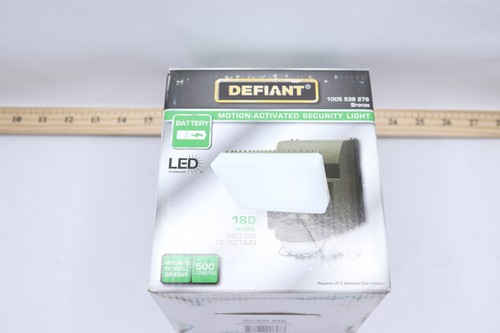 Defiant 180 Degree Battery Motion Sensor Outdoor Integrated LED Flood ...