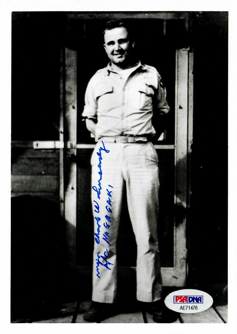 CHARLES SWEENEY SIGNED 5x7 PHOTO PSA DNA AE71478 (D) WWII PILOT ...