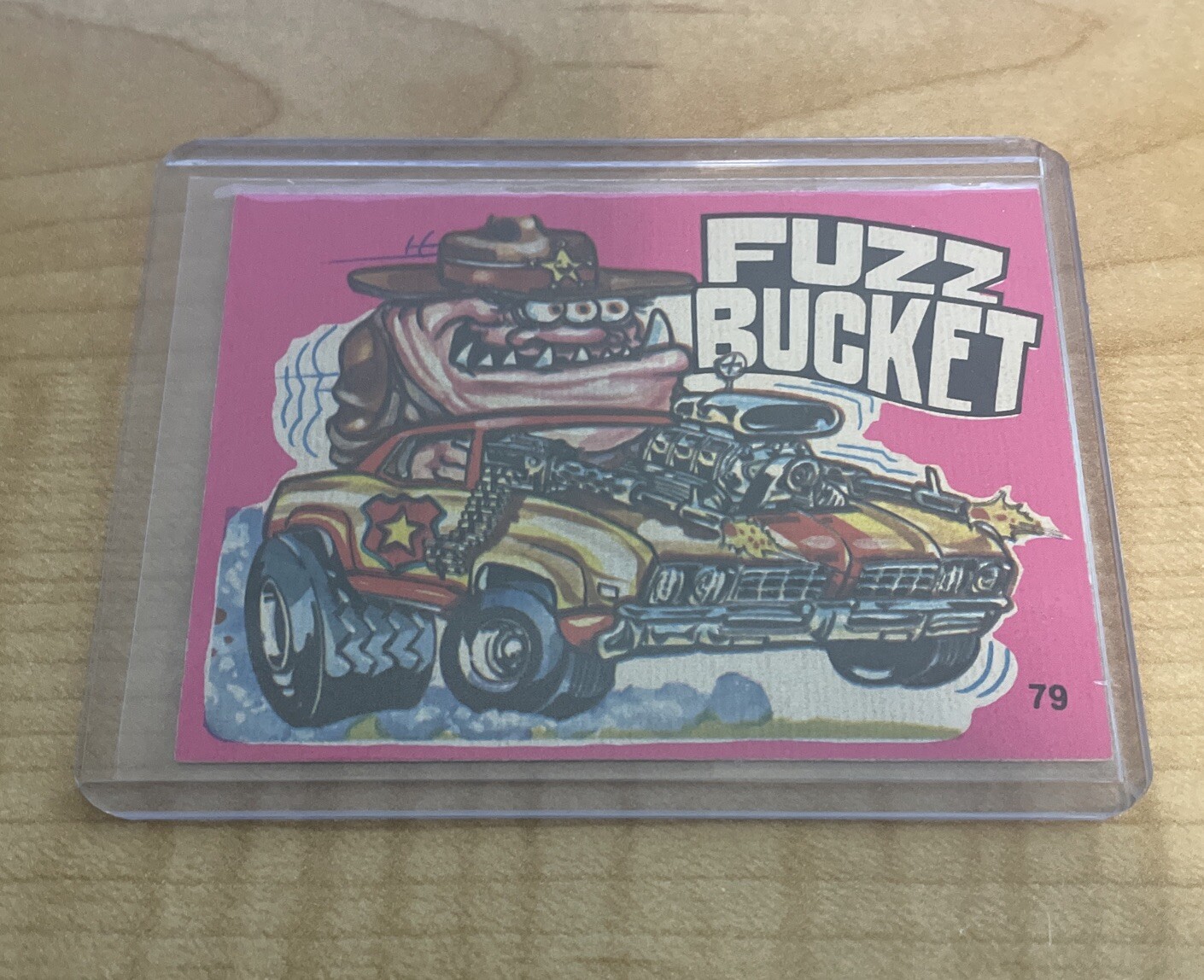 1973 FABULOUS ODD RODS #79 FUZZ BUCKET DONRUSS PINK STICKER CARD | eBay