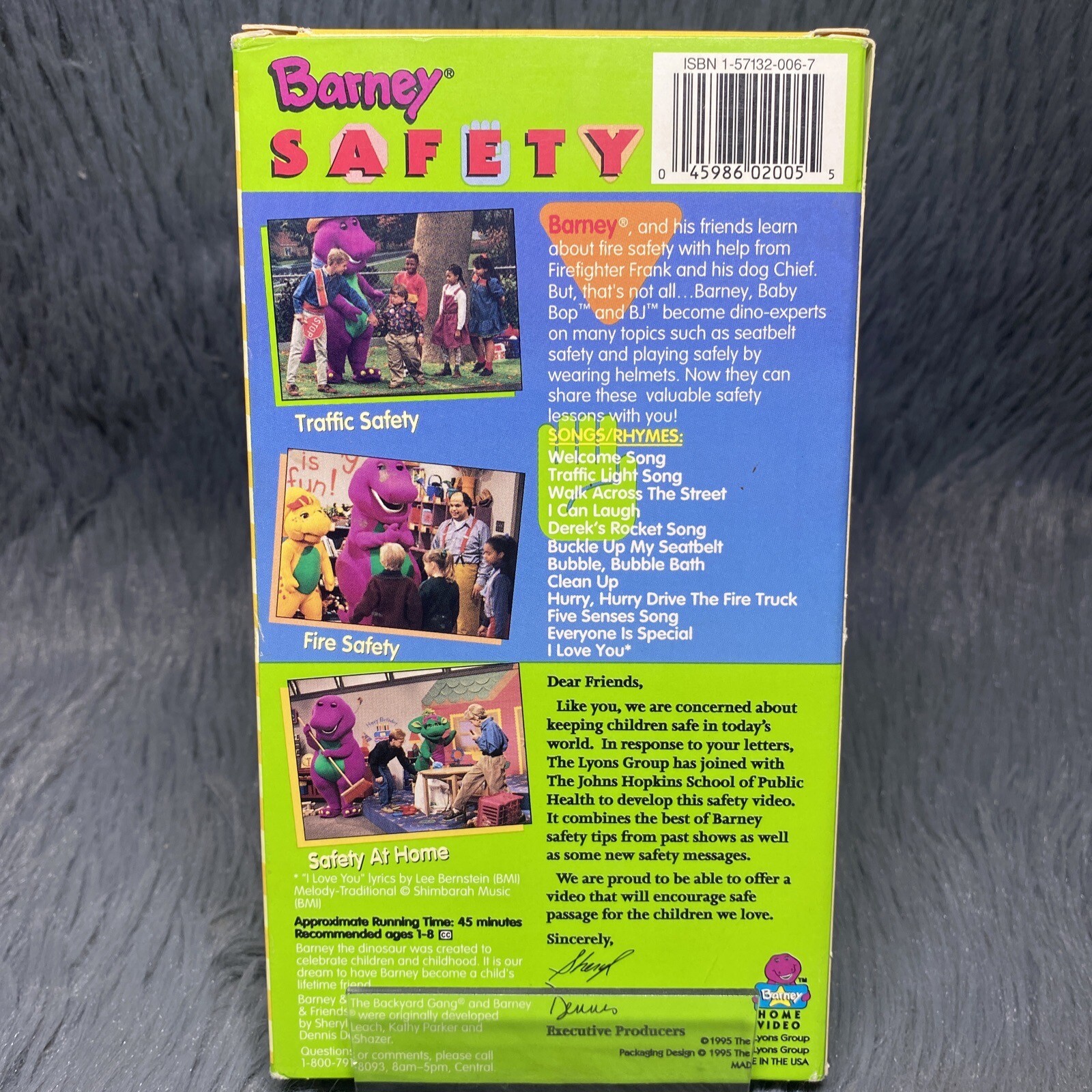 Barney Safety VHS Home Video Tape 1995 Lyons | Grelly USA