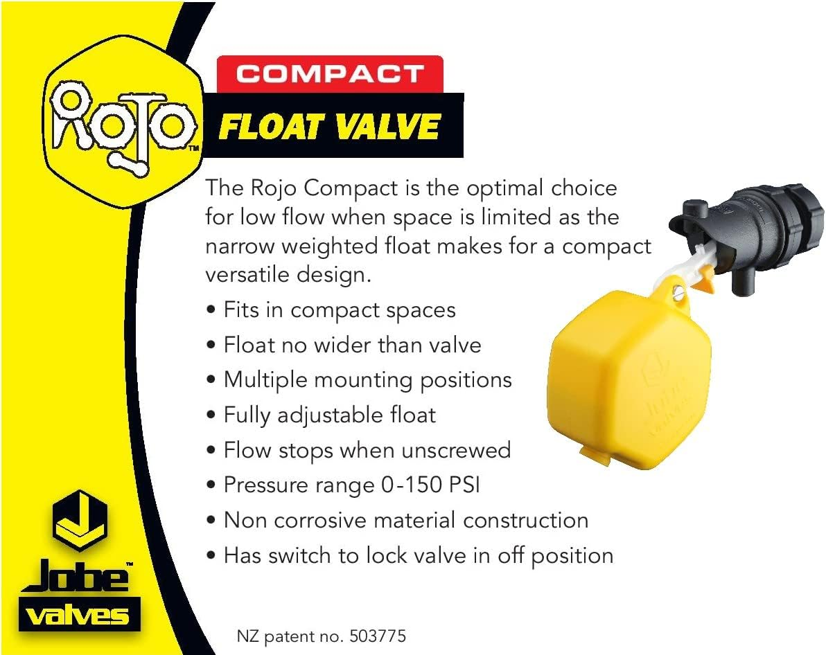 Valves J-RJVC0075 Rojo Compact Low-Pressure Valve with 2" Narrow ...