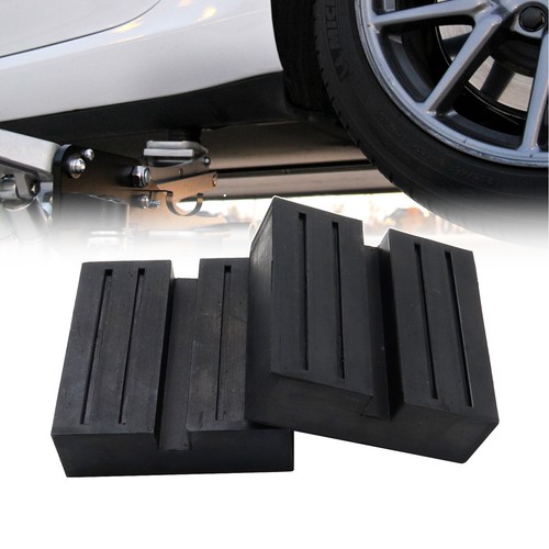x2 Car Rubber Pad Jack Hydraulic Ramp Jacking Block Adapter Pads ...