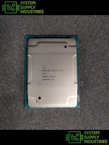 Intel Xeon Gold 6126 SR3B3 12 Core 2.60GHZ 19.25MB 125W CPU Processor ...