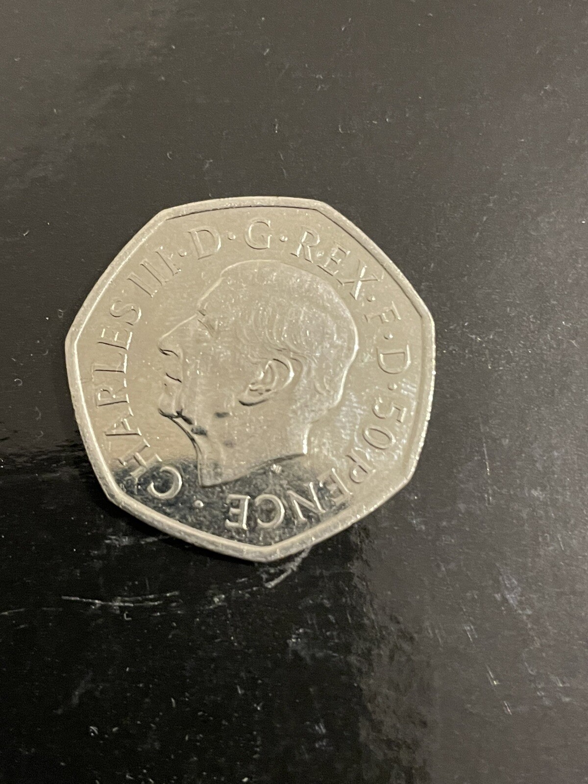 **SUPER RARE prince Charles III 50p Coin Celebrating the New King ...