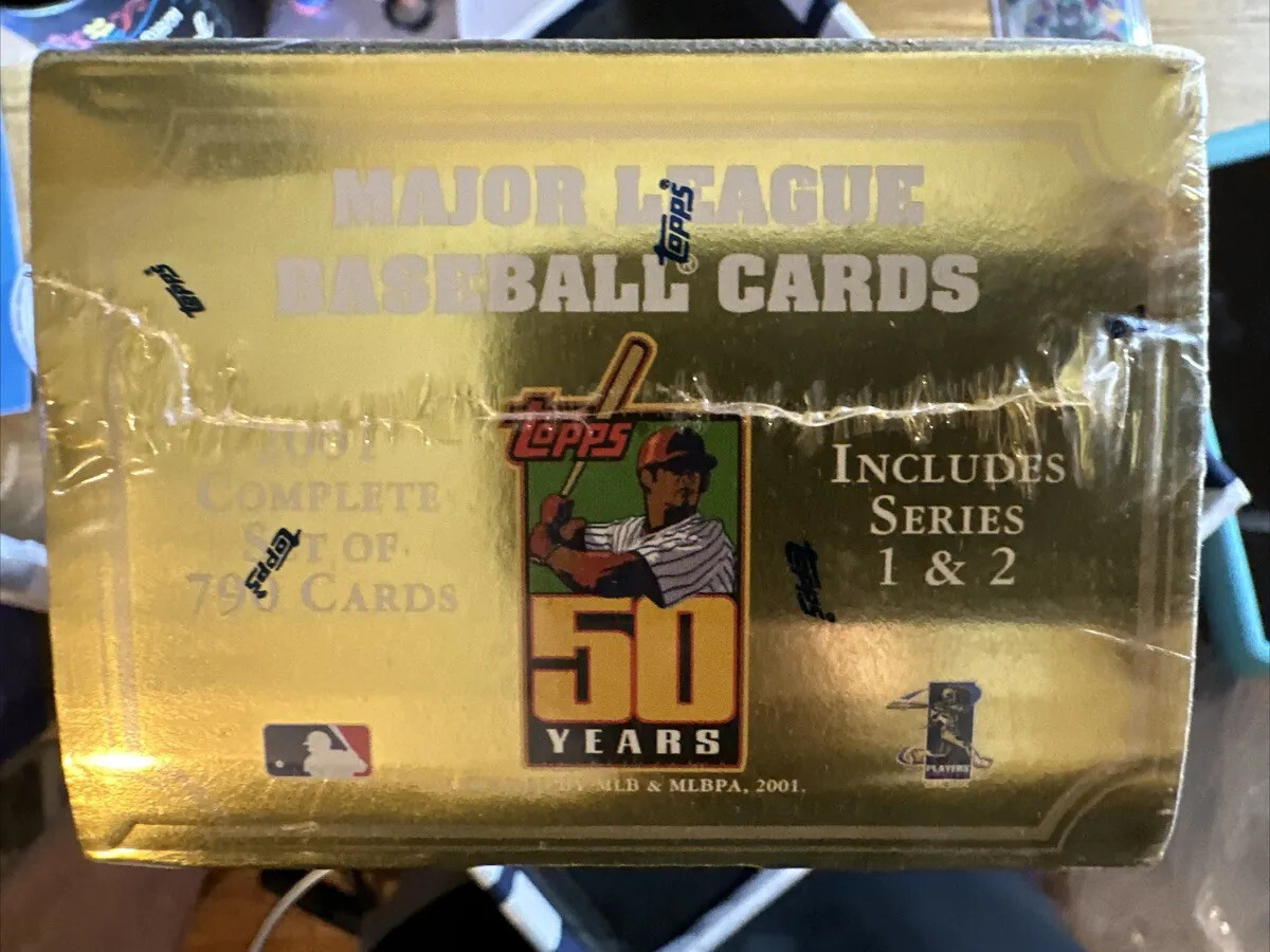 2001 Topps Gold Baseball Complete Set Sealed Series 1 & 2 HTA Edition ...