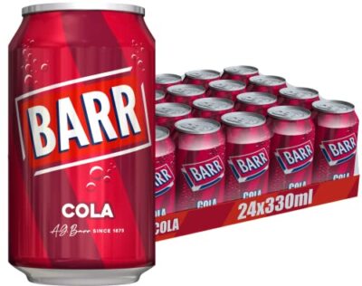 BARR since 1875, Classic Cola, 24 pack Fizzy Drink Cans, Low Sugar, 24 ...