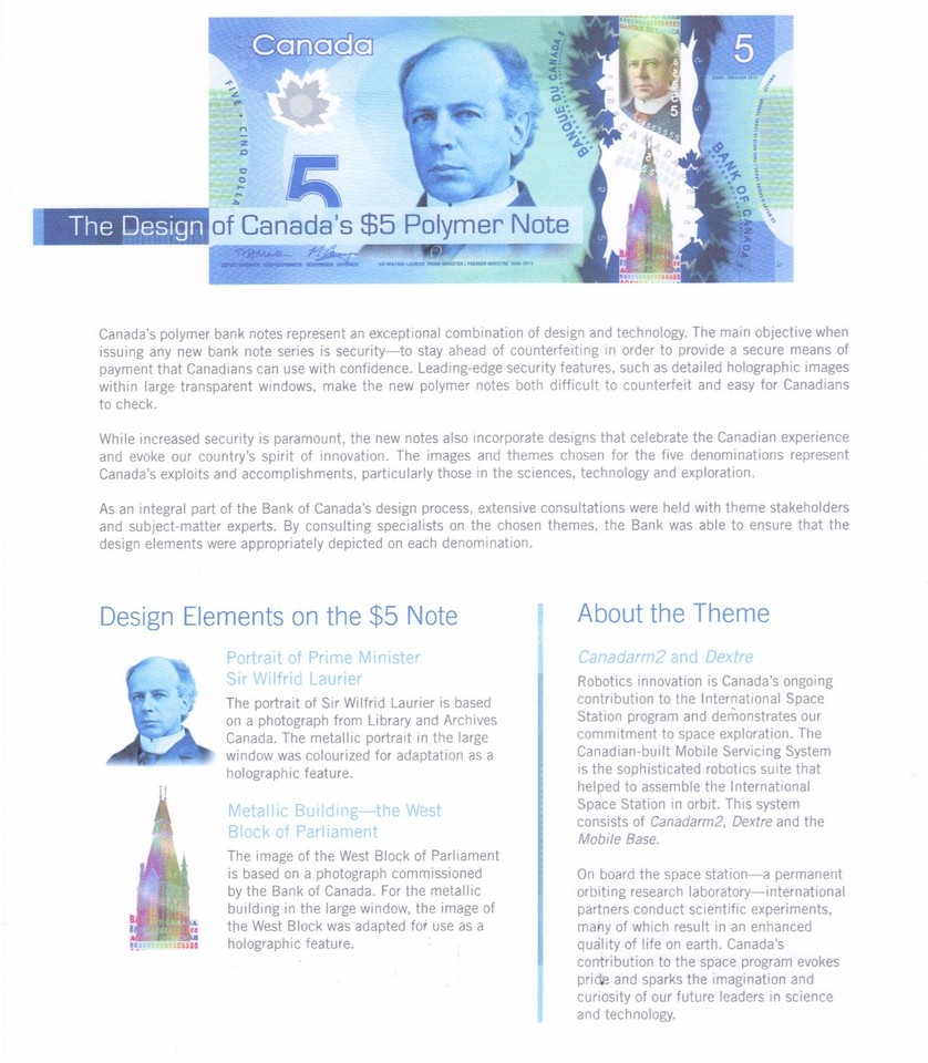 Set of NEW 2013 Canadian Uncirculated Polymer $5 and $10 Banknotes | eBay