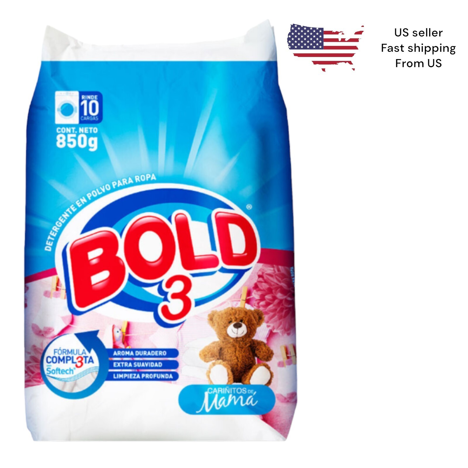 Bold 3 Jabón En Polvo Para Lavar 850g/Bold 3 Laundry Soap Powder ...