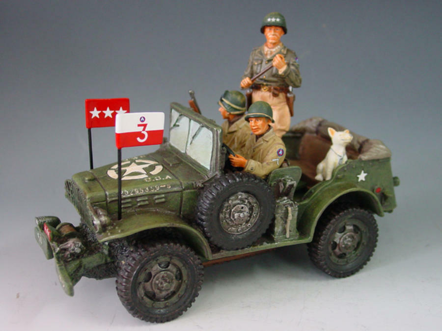 King & Country DD022 D Day PATTON COMMAND CAR SET 1/30 Super Rare ...