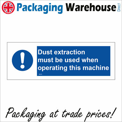 MA425 DUST EXTRACTION MUST BE USED WHEN OPERATING THIS MACHINE SIGN ...