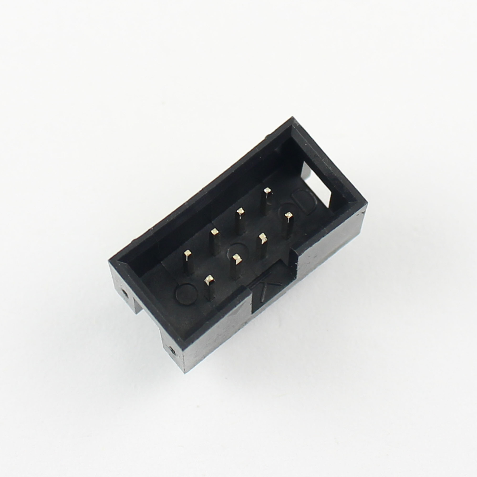 10Pcs 2.54mm 2x4 Pin 8 Pin Straight Male Shrouded PCB Box header IDC ...