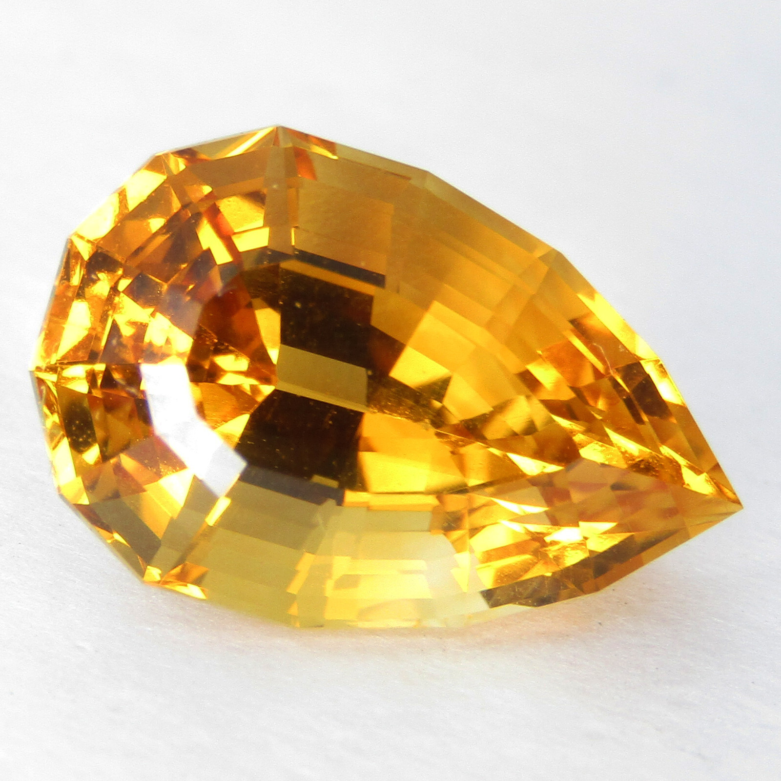 4.96Cts Attractive Natural Citrine Nice Pear Custom Cut Collection ...
