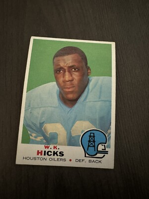 1969 Topps #152 WK W.K. HICKS Houston Oilers Football Card | eBay