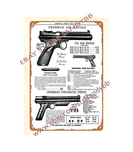 advertising garden outdoor 1954 BB rifle firearm Pistol Air Gun tin ...