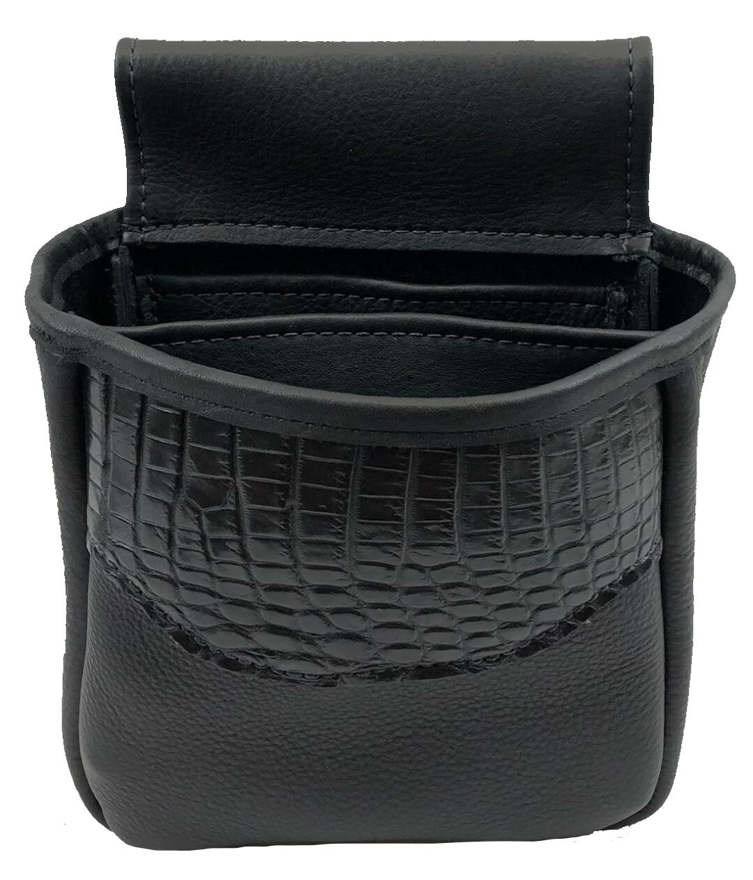 CROCODILE & LEATHER SHOTGUN SHELL POUCH Skeet Sporting Clays Trap Midi ...