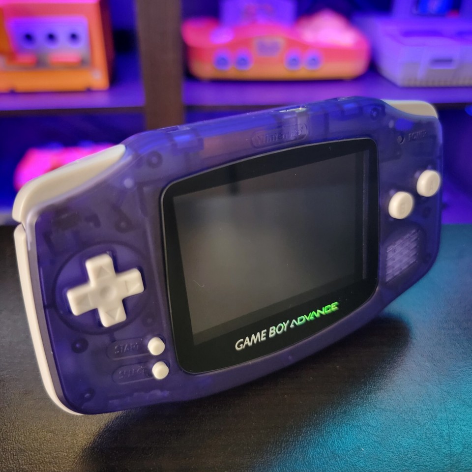 Grape Purple Game Boy Advance GBA Console with iPS V5 Backlight Backlit ...