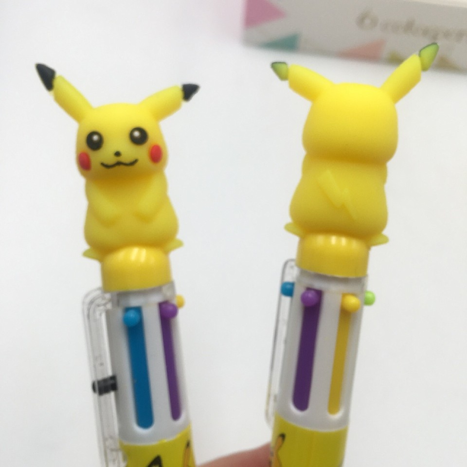 Pokemon 3 Pens Pikachu 6 Color Business School Accessories Office Desk ...