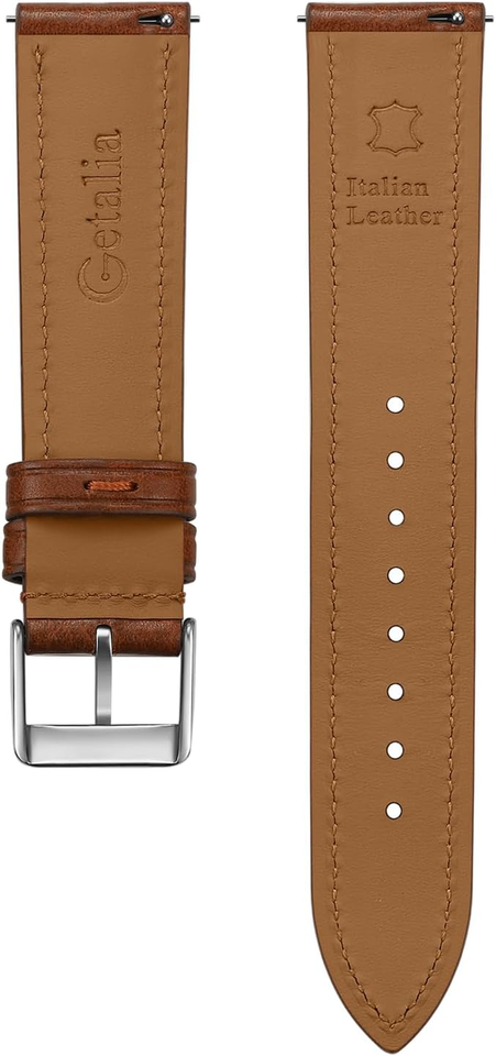 Italian Leather Watch Band Tuscany Natural Vegetable-Tanned Full Grain ...