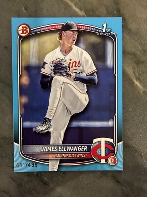 2025 Bowman Draft 1st James Ellwanger #BD-164 Sky Blue Border 411/499 ...