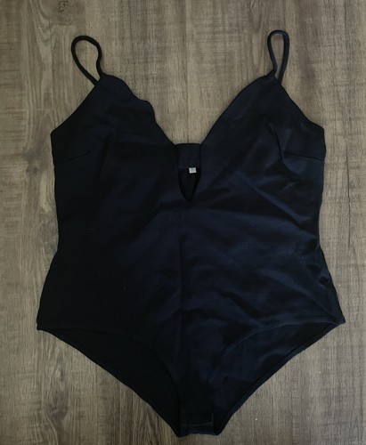 Charlotte Russe Women's Spaghetti Strap Sexy Black Lined Body Suit ...