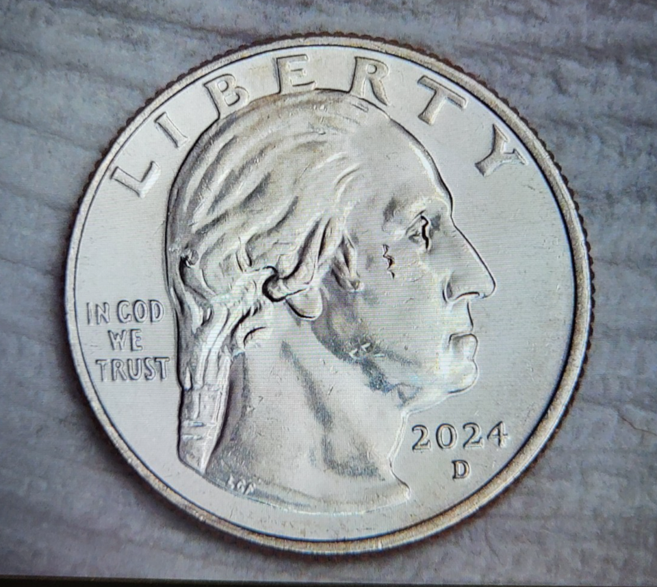 2024 D Patsy Takemoto Mink Quarter - Die Gouge "Scar" on Washingtons ...