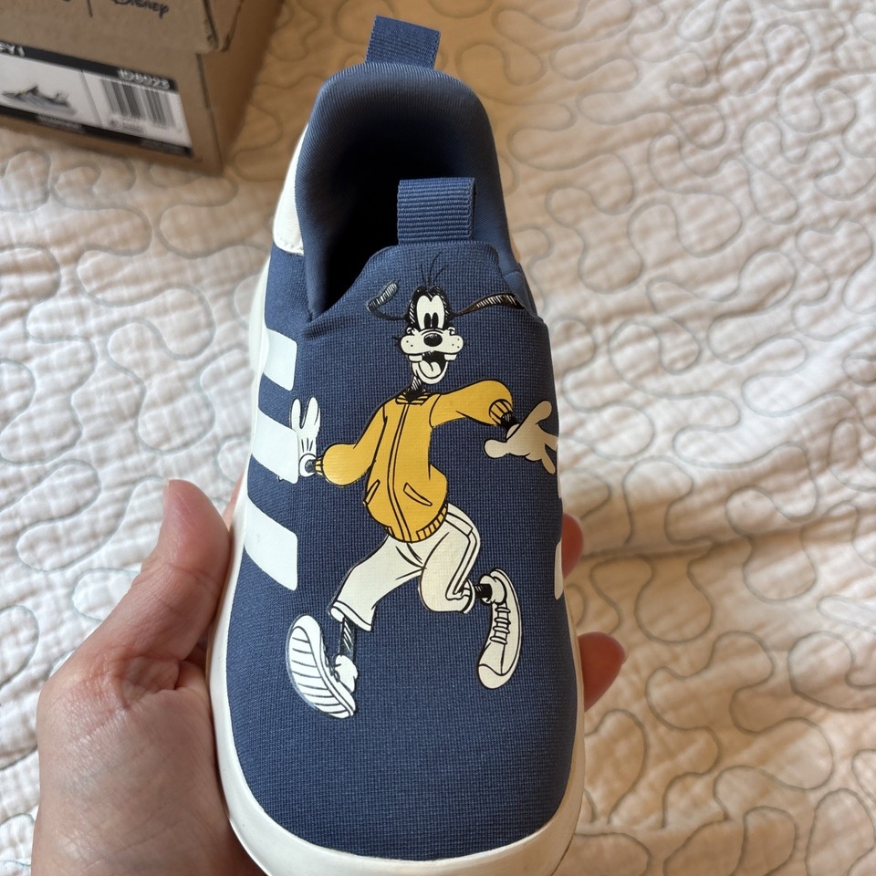 Adidas Youth Disney Monofit Goofy Slip On Shoes Size 10k | eBay