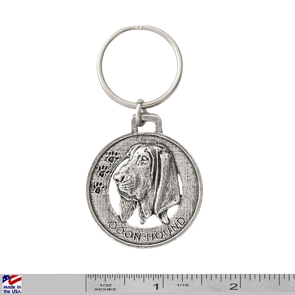 Creative Pewter Designs Coon Hound Dog Pewter KeyChain, Key Fob, D060KC ...