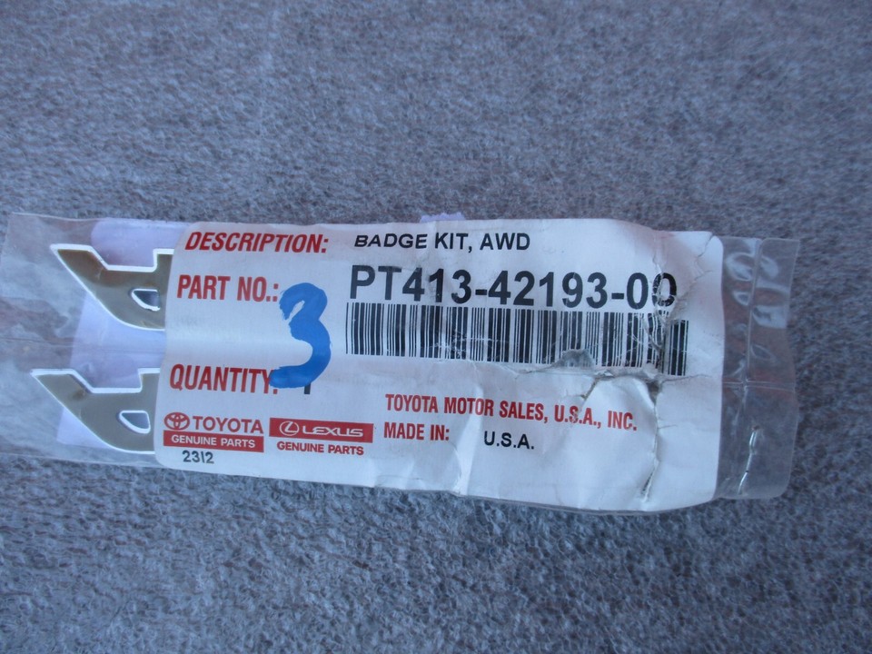 2019-2022 Toyota RAV4 AWD Emblem OEM PT413-42193-00 | Genuine OEM ...