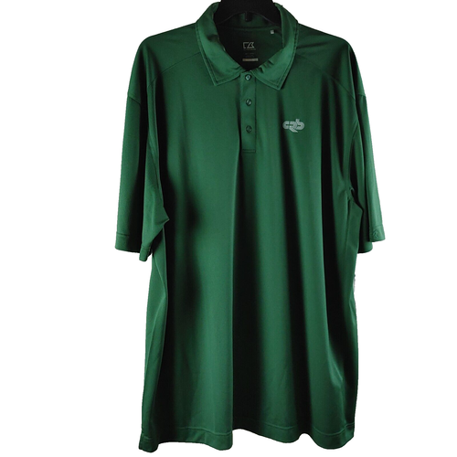 Cutter & Buck DryTec B&T Size 3XT Men's Green Mini Check Golf Polo ...