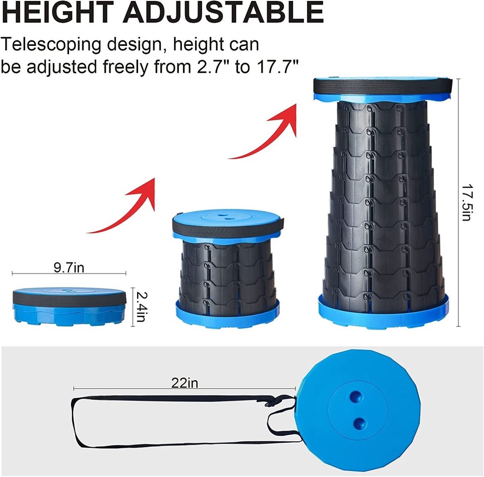 BAKOD Retractable, Folding, Portable, Telescoping, Collapsible Stool ...