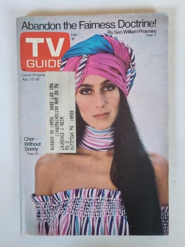TV GUIDE MAGAZINE APRIL 12-18 1975 CHER PHOTO COVER | eBay