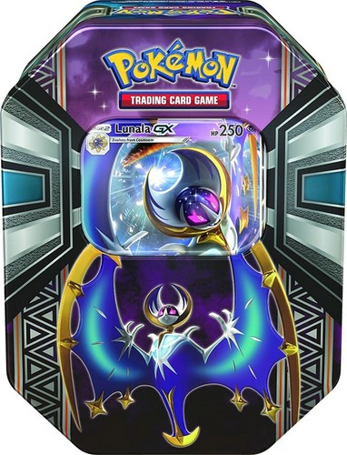 Pokemon 2017 Legends of Alola Lunala-GX Tin Set [4 Booster Packs ...