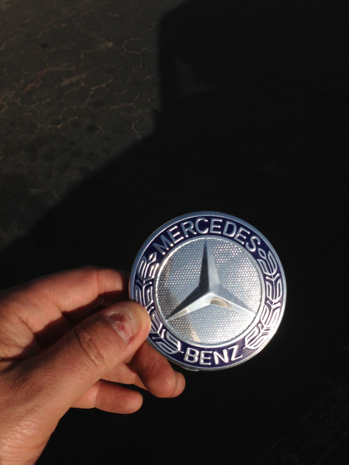Set of 4 Mercedes Benz Center Caps Dark Blue 2.95 Inch/75mm Fits Most ...