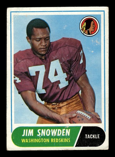 1968 Topps Jim Snowden #212 Washington Redskins | eBay