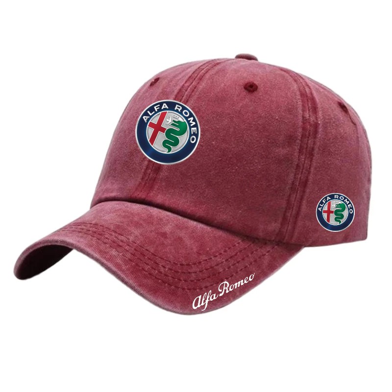 Alfa Romeo Auto Logo Baseball Cap Duck Tongue Hat Biker Hat Riding Hat ...