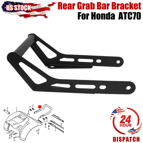 Rear Grab Wheelie Bar Support Black Bracket For Honda ATC 70 ATC70 1978 ...