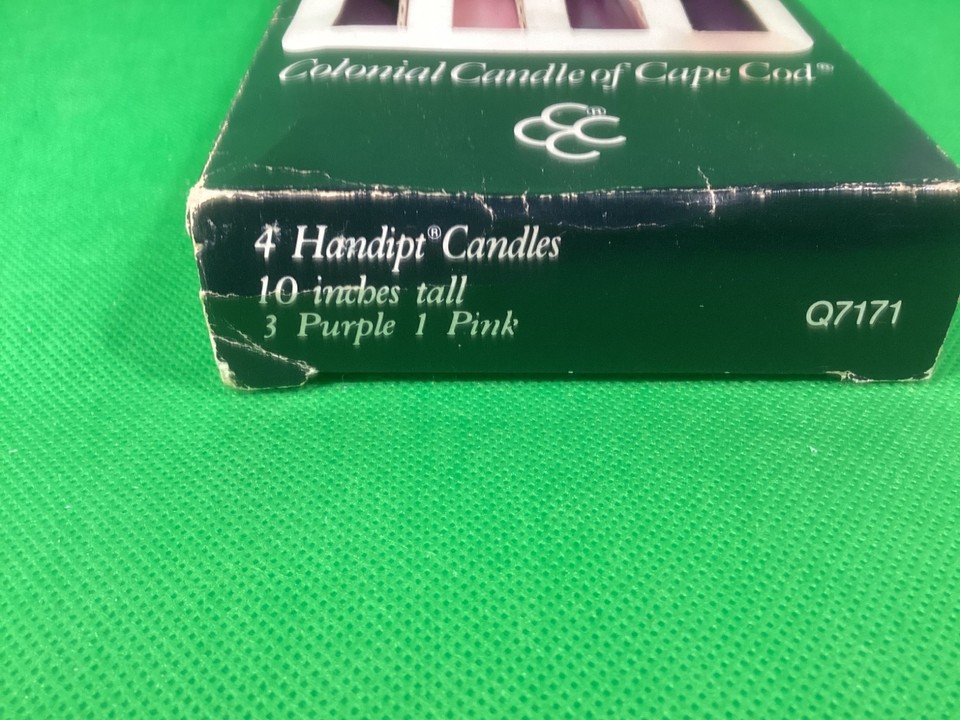 VTG Colonial Candle of Cape Cod 4 Classic 10” Tapers 3 Purple 1-Pink | eBay