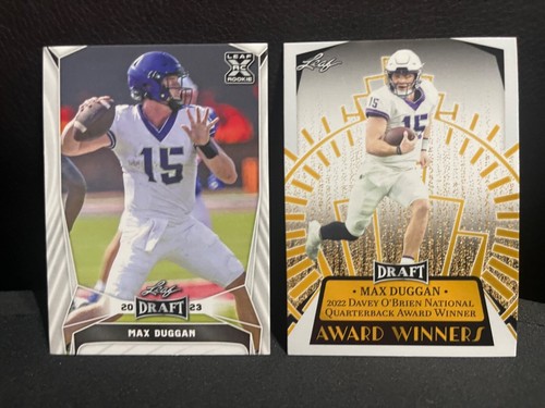 2023 Leaf Draft Max Duggan RC #61 & Award Winners #16 Los Angeles ...
