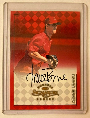 Aaron Boone AUTO Donruss Signature Series Red 1998 Certified Autograph ...