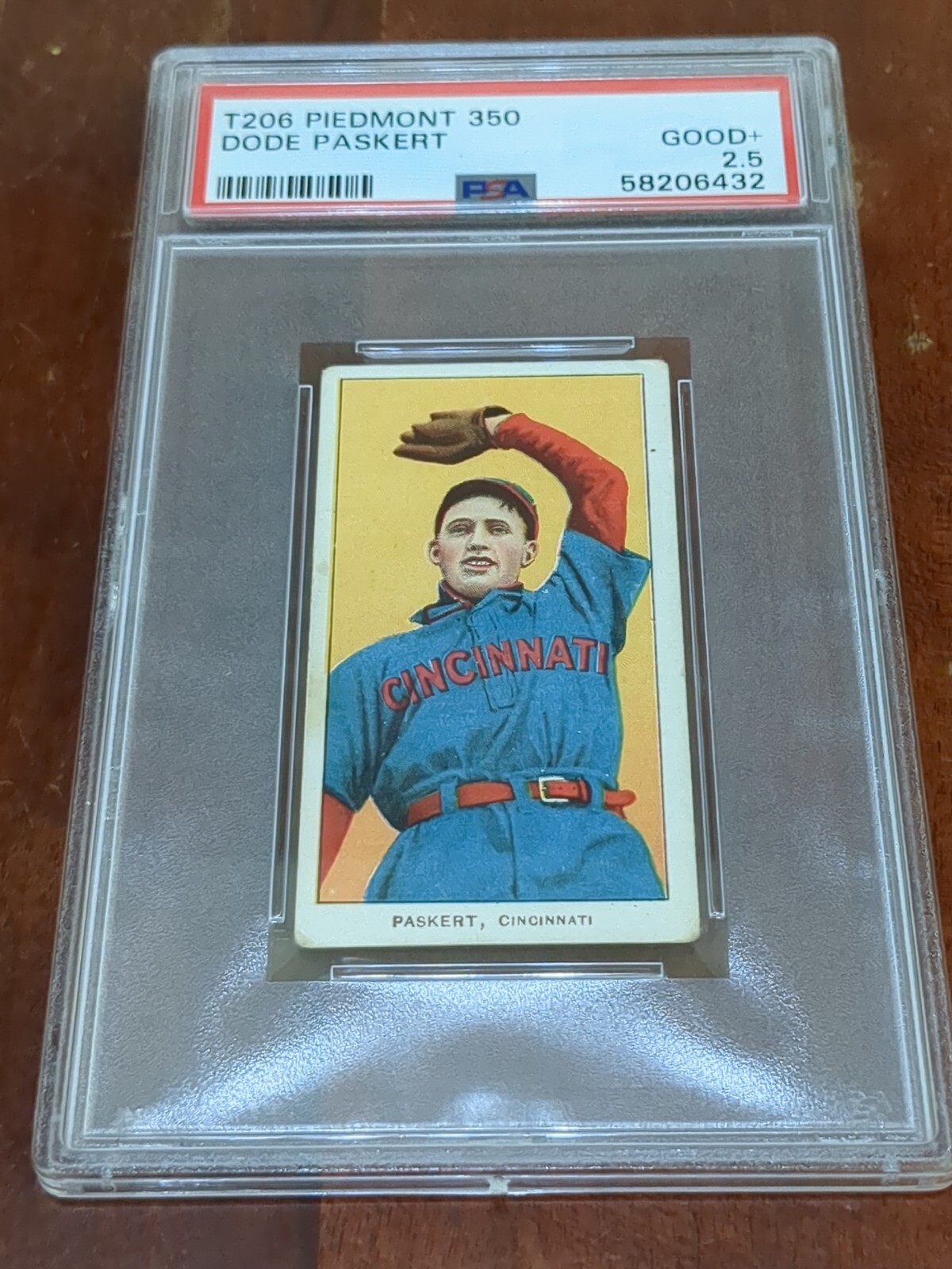 1909-11 T206 Dode Paskert Piedmont 350 PSA 2.5 Good+ Cincinnati Reds | eBay