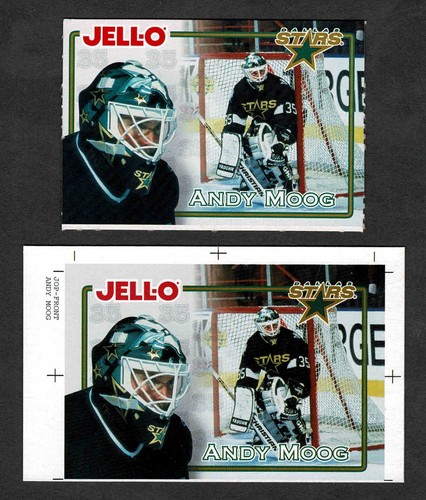 1995-96 Kraft Jell-O Crease Keepers Dallas Stars' Andy Moog Proof and ...