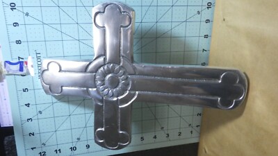 large aluminum Christian Jesus cross wall hanging 12.25X9.25X3/8 ...