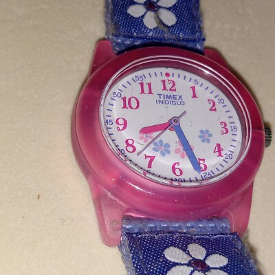 Timex Indiglo Time Machine Girl's Watch Floaring Butterfly Pink Purple ...