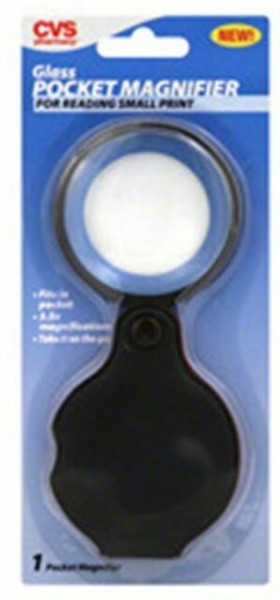 CVS Pharmacy Glass Pocket Magnifier for Reading Small Print for sale ...