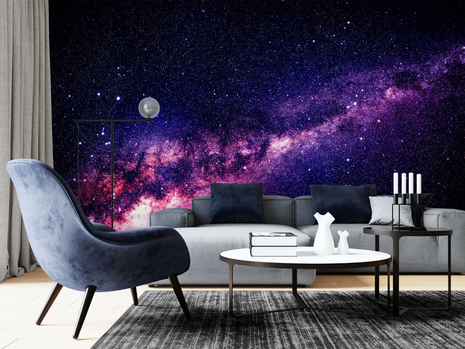 3D Purple Galaxy R66 Wallpaper Wall Mural Self-adhesive Commerce Kay | eBay