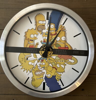 Simpsons 30th Anniversary Wall Clock. No Box- Great Condition- WORKS ...